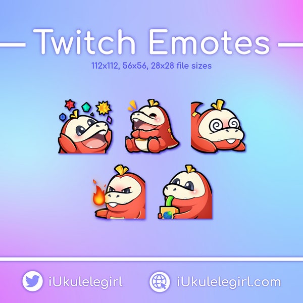 Fuecoco Emotes - Etsy