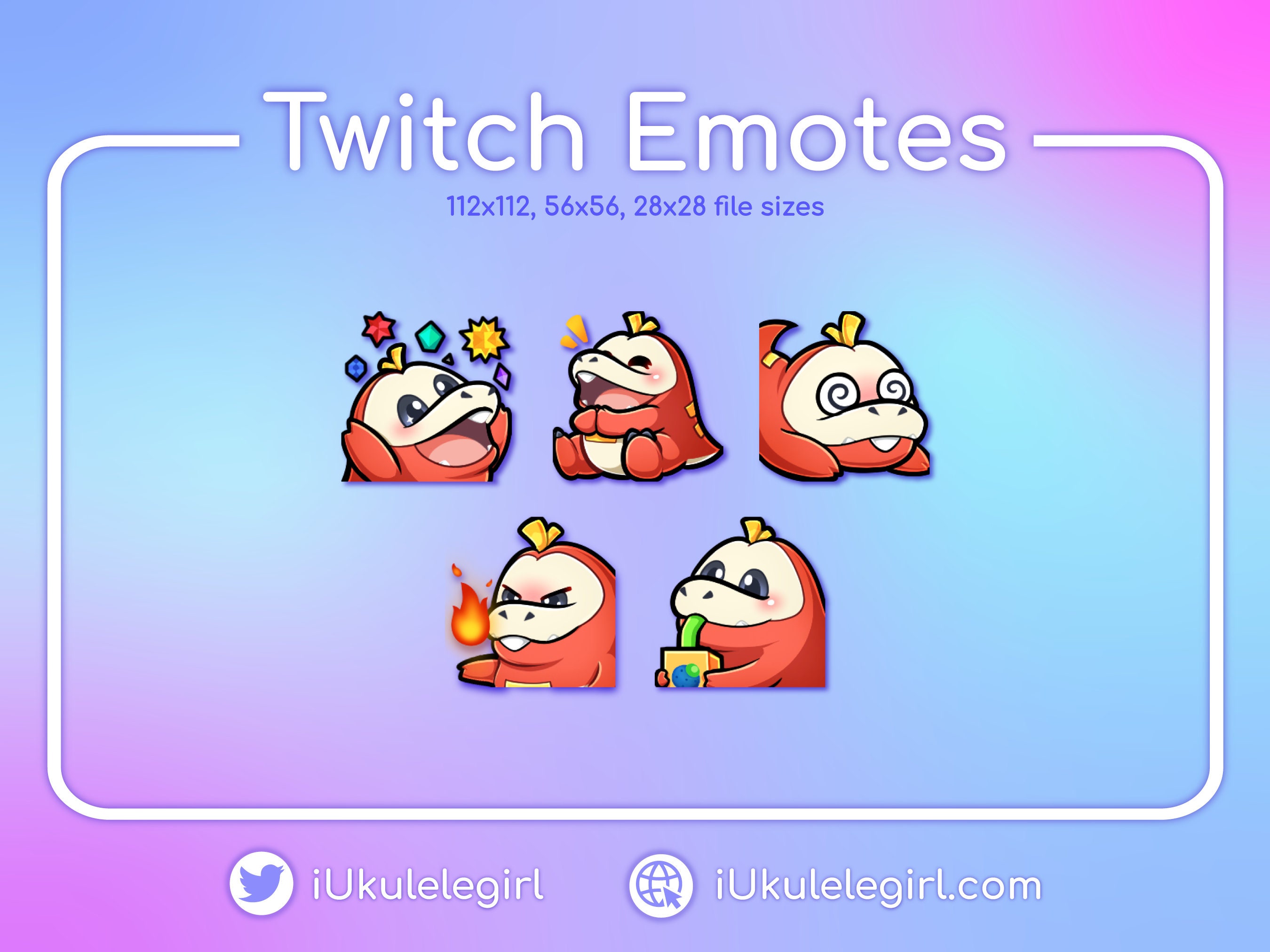 Fuecoco Pokemon Emotes [twitch/discord] - Etsy