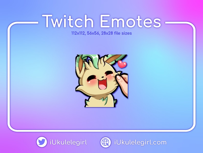 Leafeon Pinch Emote [twitch/discord] - Etsy