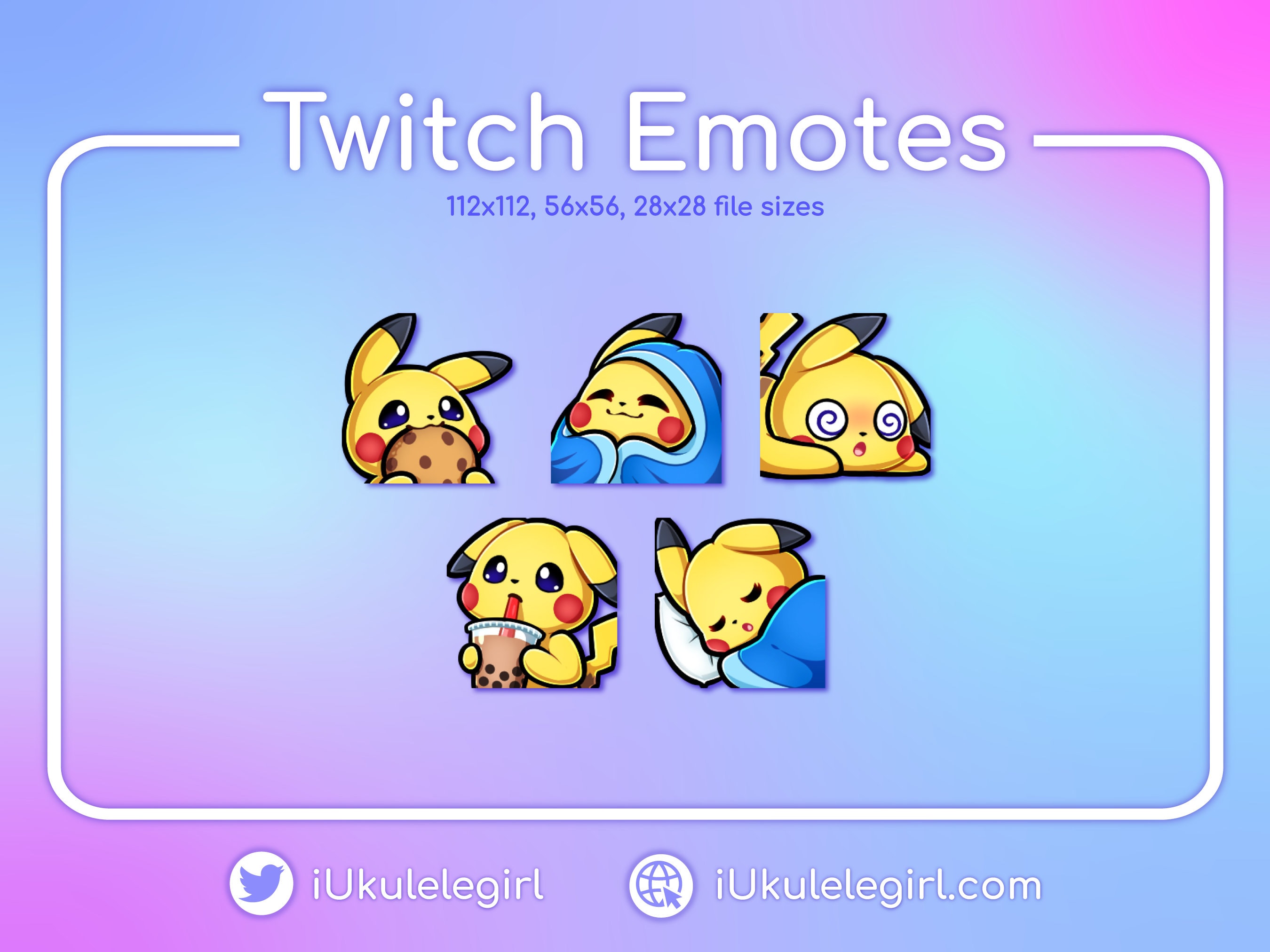 Emoticonos de Pokémon Pikachu Twitch/Discord - Etsy España