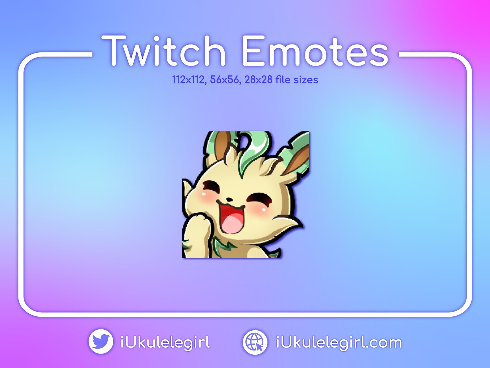 Leafeon Laugh Emote [twitch/discord] - Etsy