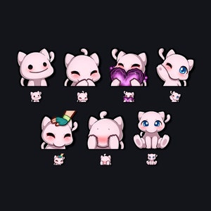 Mew Emotes twitch/discord - Etsy