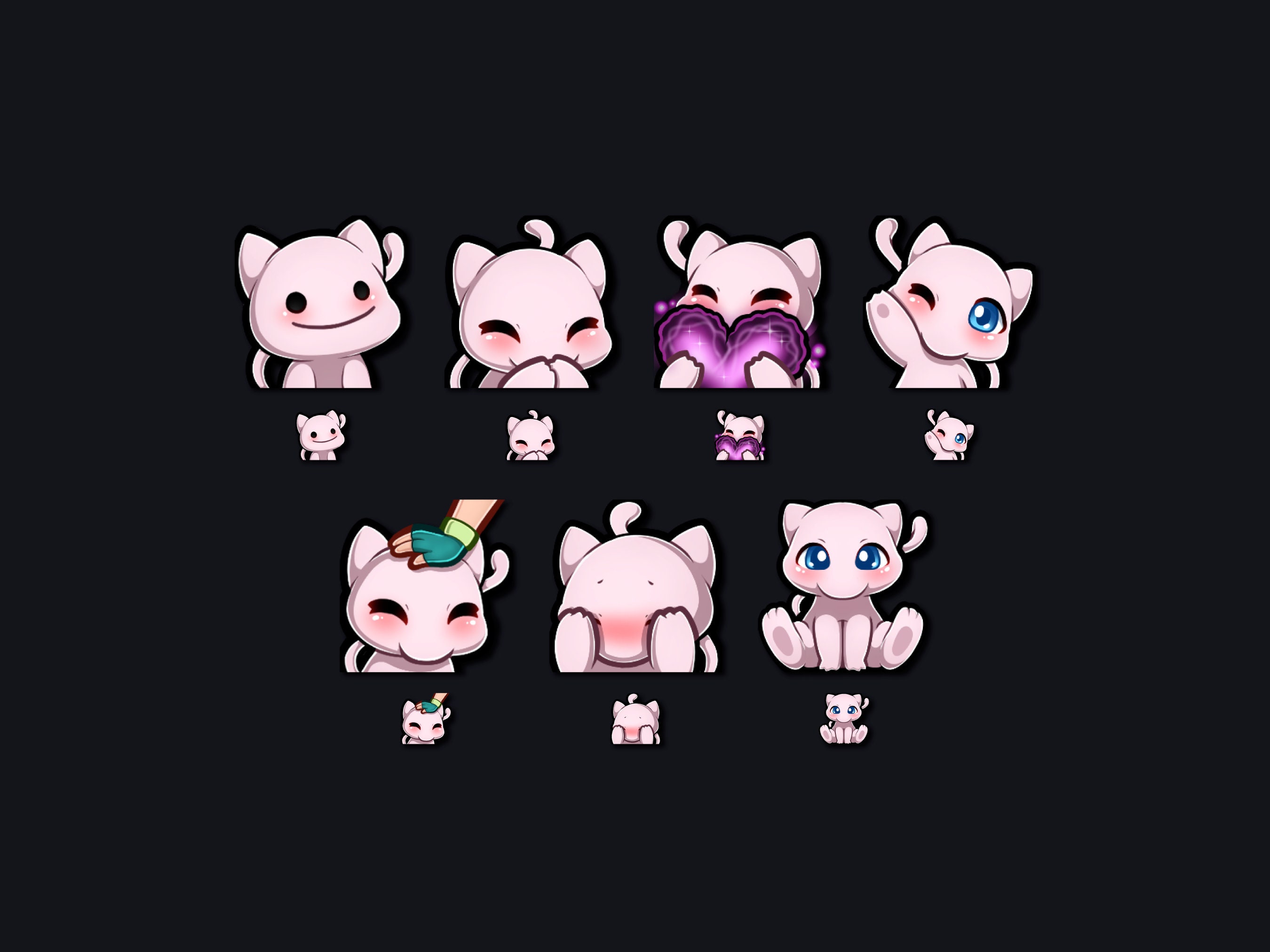 Mew Emotes twitch/discord - Etsy