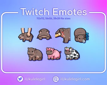 Moo Deng Hippo Emotes [twitch/discord] - Etsy