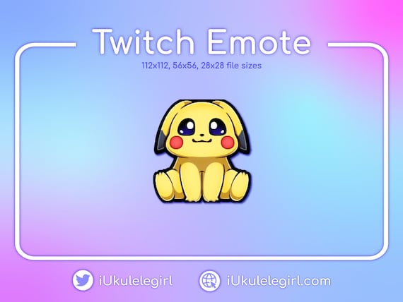 Pikachu Sit Emote twitch/discord - Etsy
