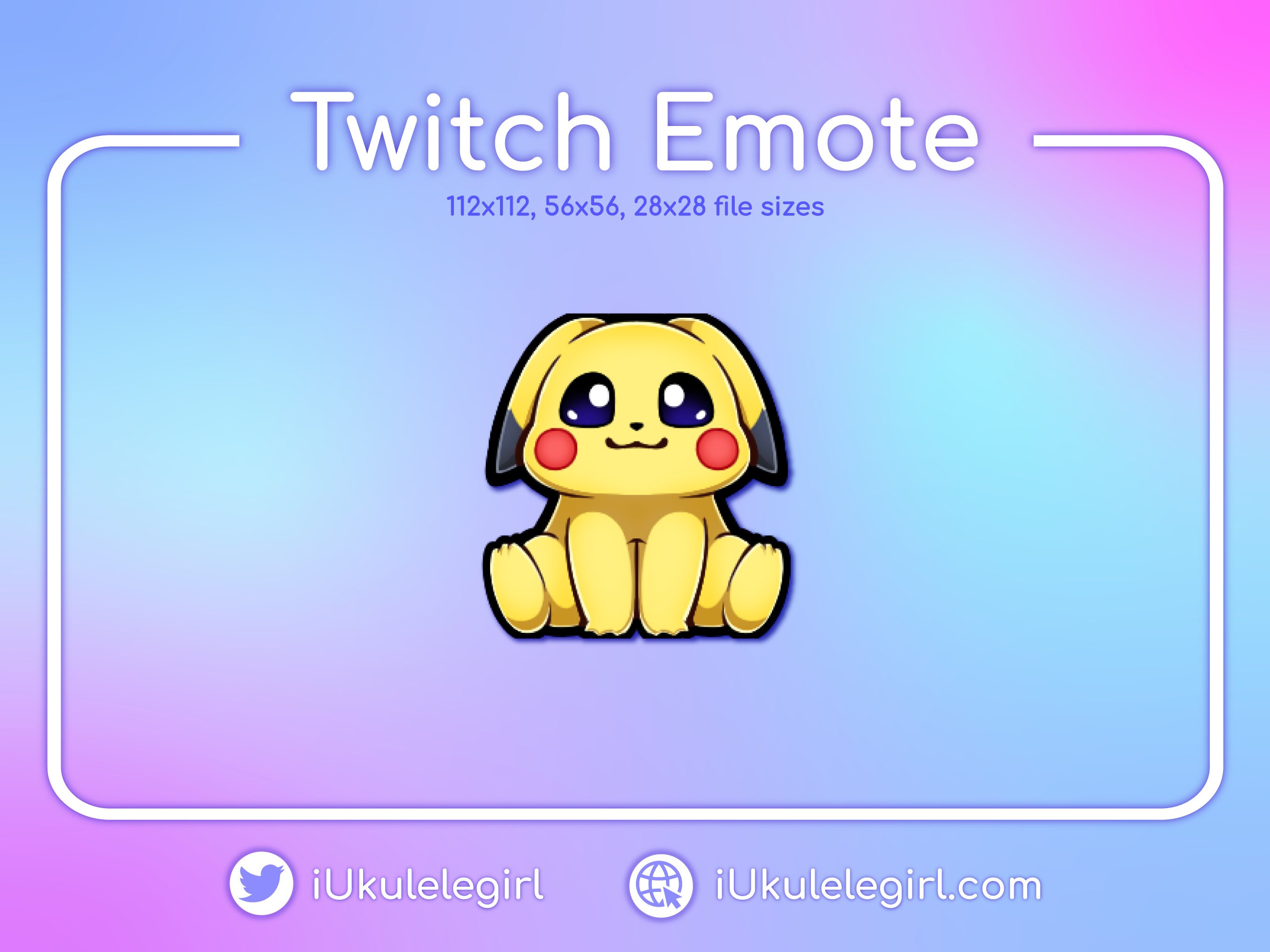 Pikachu Sit Emote [twitch/discord] - Etsy