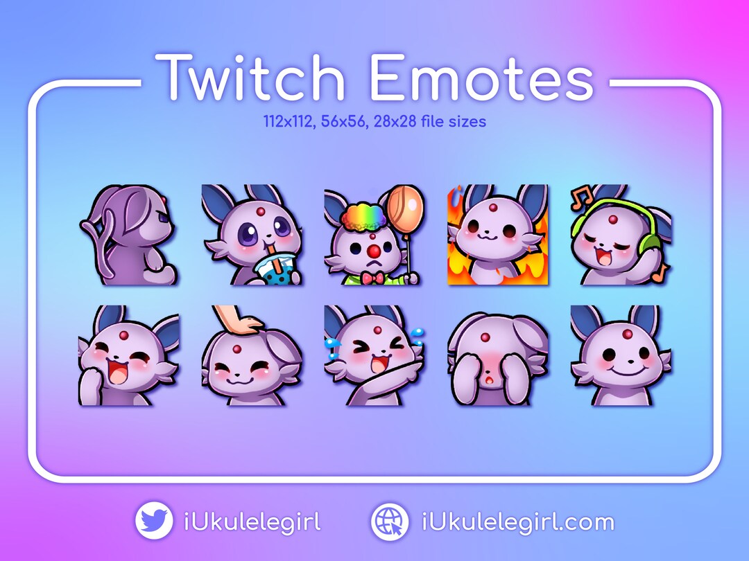 Espeon Emotes Twitchdiscord Etsy