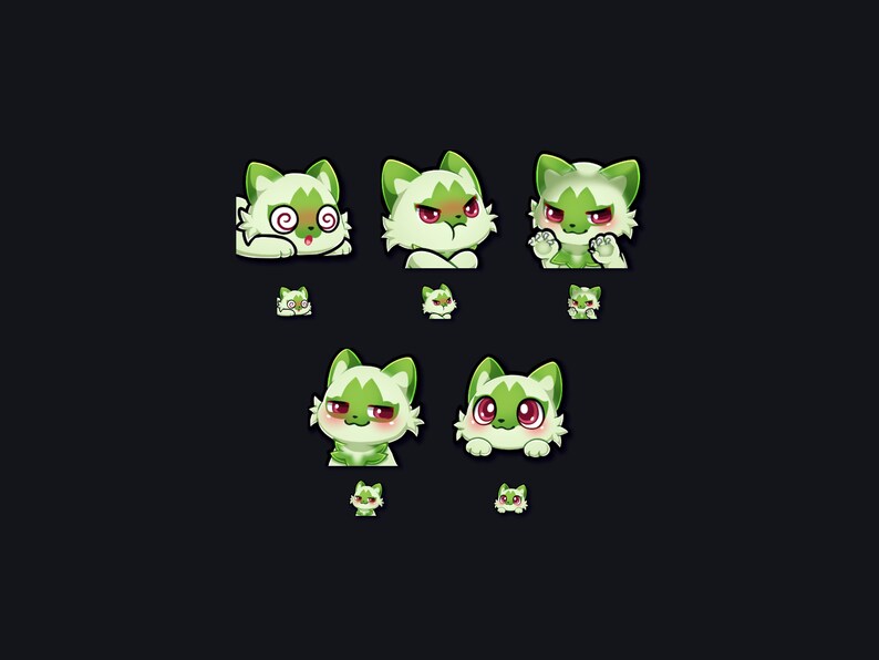 Sprigatito Pokemon Emotes [twitch/discord] - Etsy