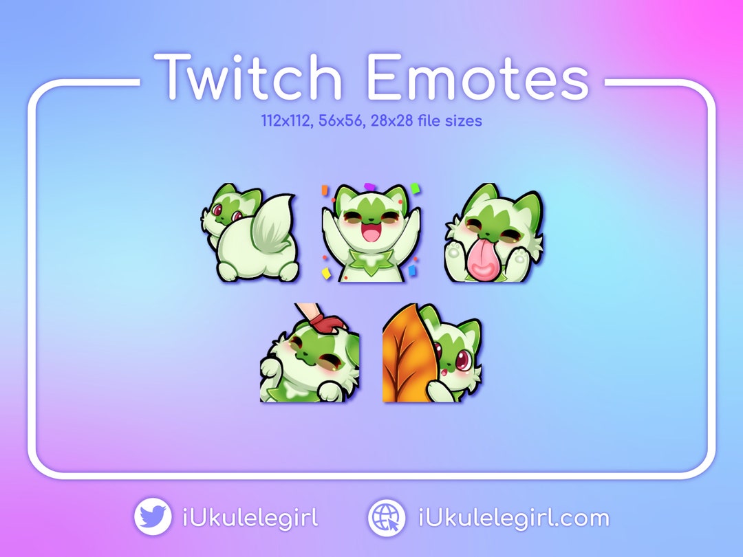 Sprigatito Pokemon Emotes [twitch/discord] - Etsy