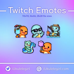 Gen 1 Starter Pokemon Emotes [twitch/discord] - Etsy