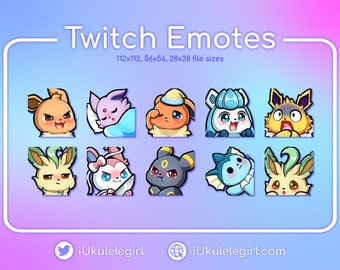 Sylveon Eevee Cute Twitch & Discord Emotes Pack - Etsy