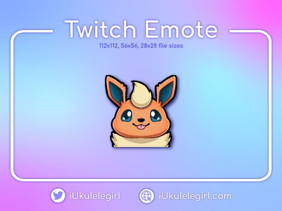 Flareon Blep Emote twitch/discord | Etsy
