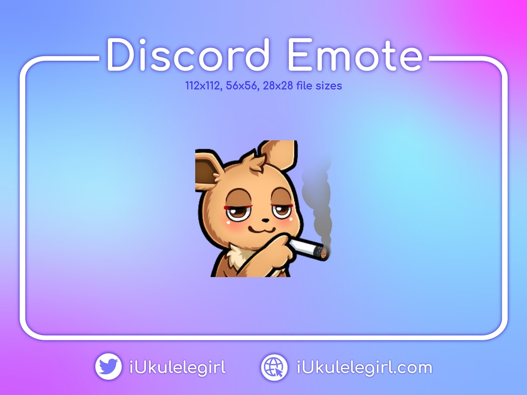 Eevee Smoke Emote discord - Etsy Australia
