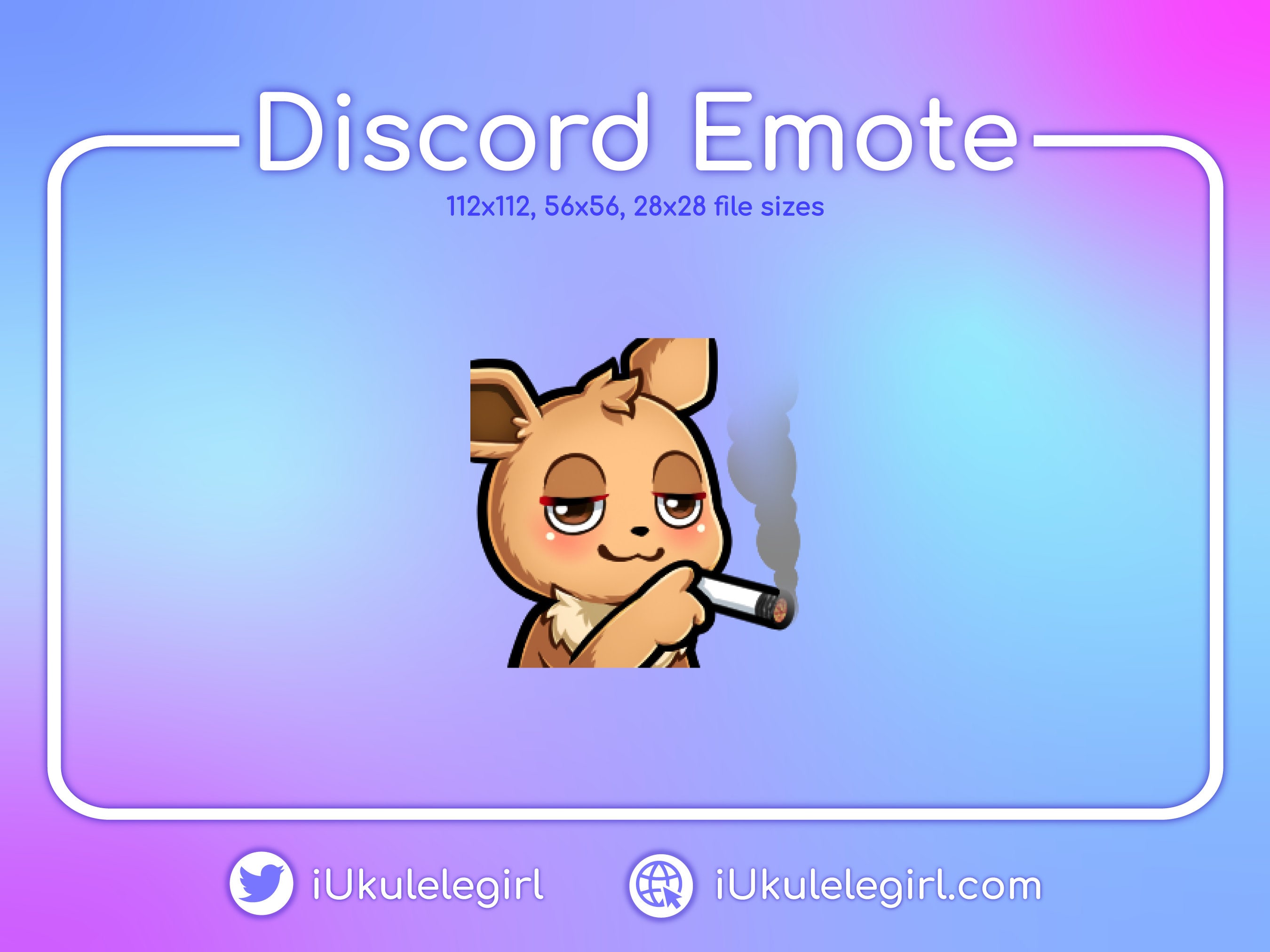 Eevee Smoke Emote [discord] - Etsy