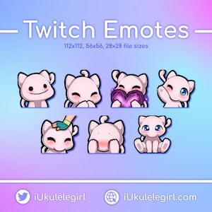 Mew Emotes twitch/discord - Etsy
