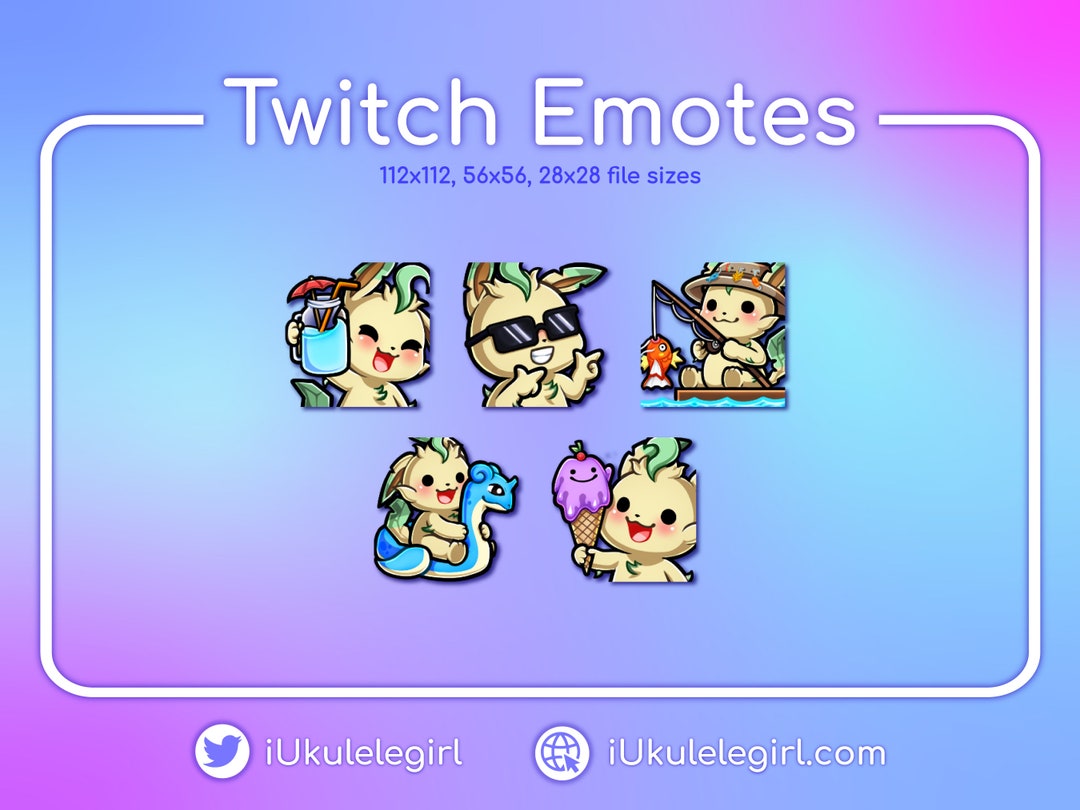 Leafeon Pokemon Emotes [twitch/discord] - Etsy