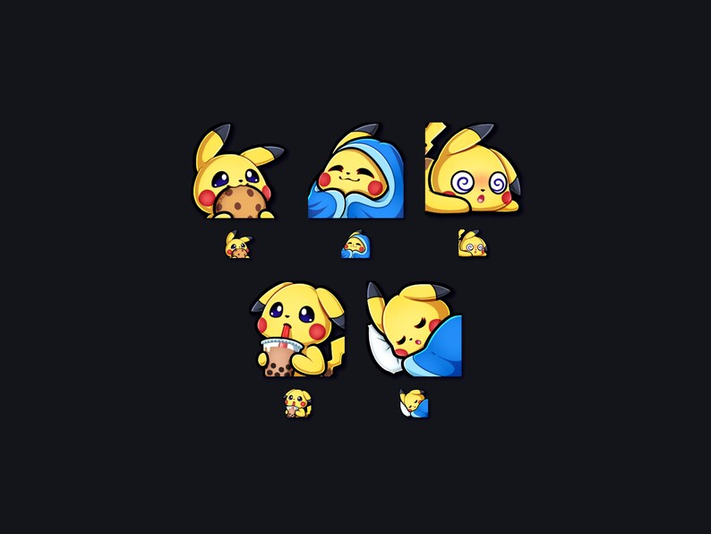 Pikachu Pokemon Emotes [twitch/discord] - Etsy