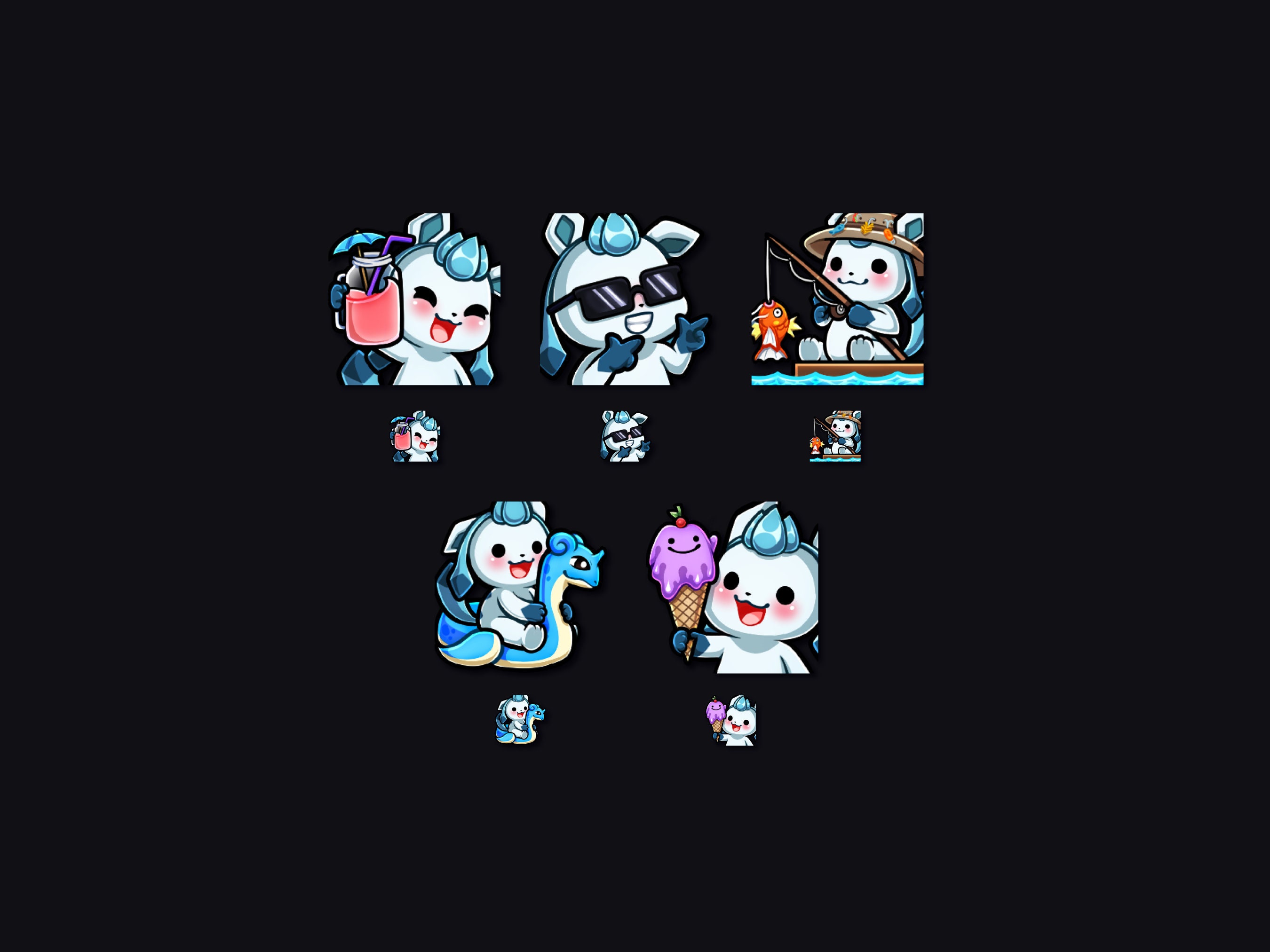 Glaceon Pokemon Emotes [twitch/discord] - Etsy Australia