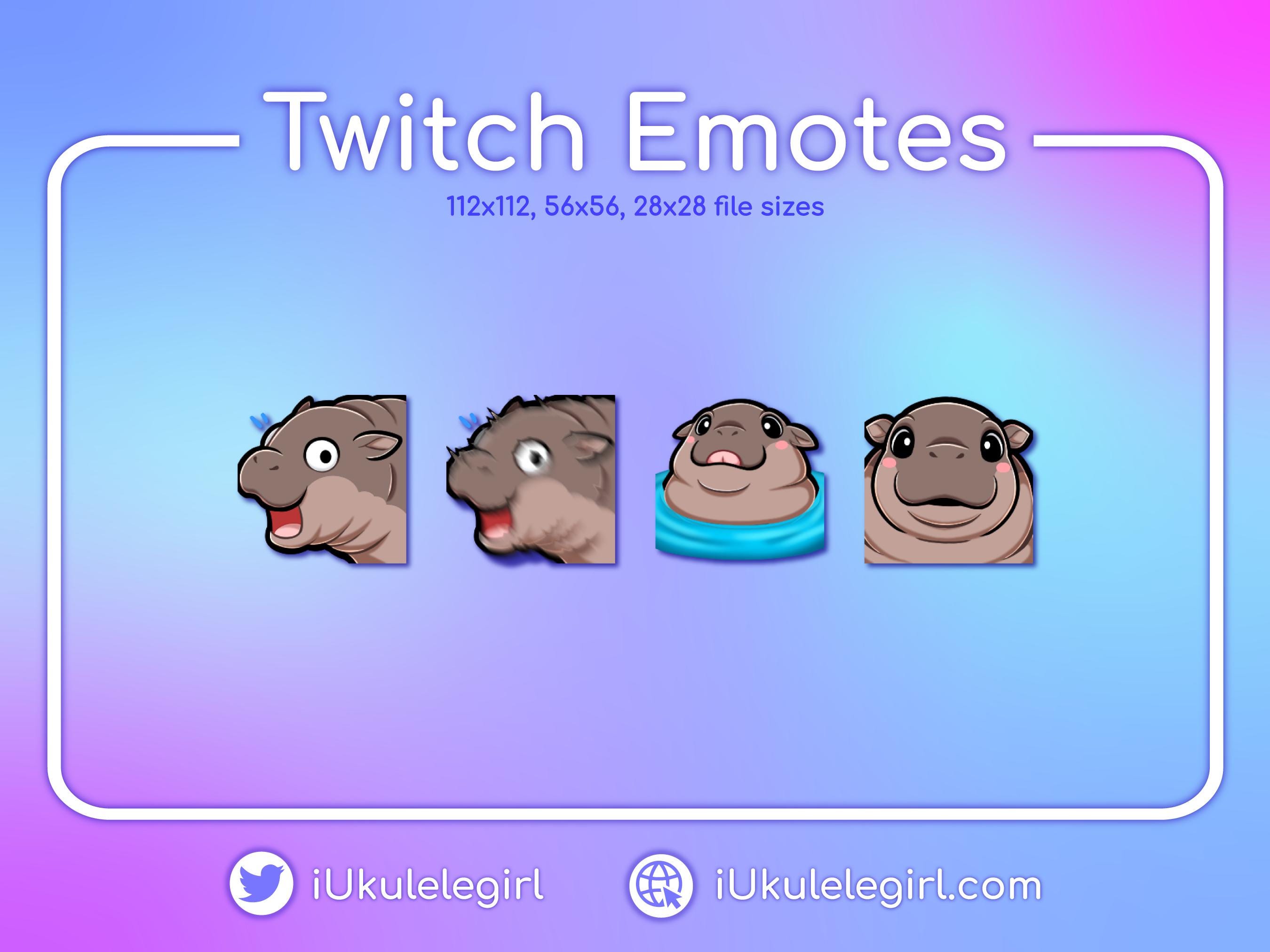 Moo Deng Hippo Emotes [twitch/discord] - Etsy