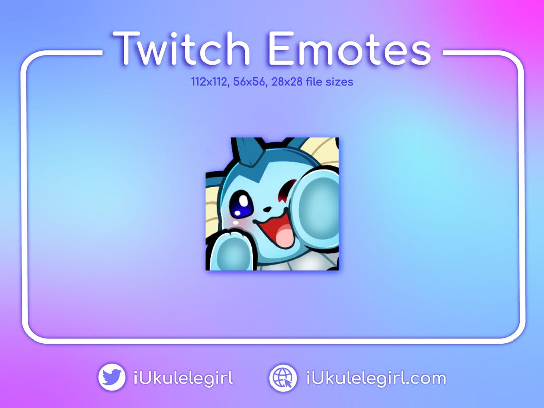 Vaporeon Squish Emote [twitch/discord] - Etsy