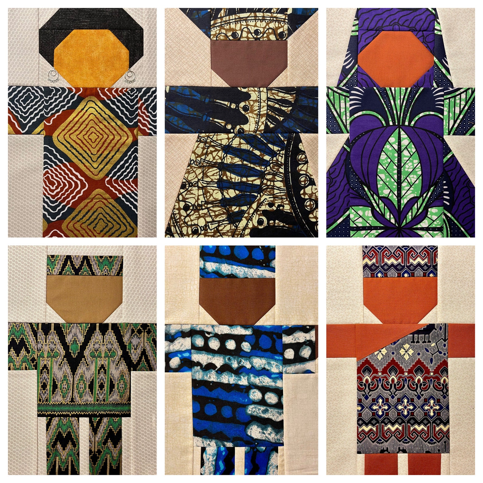 African Kings Foundation Paper Piecing Patterns With Bonus African ...