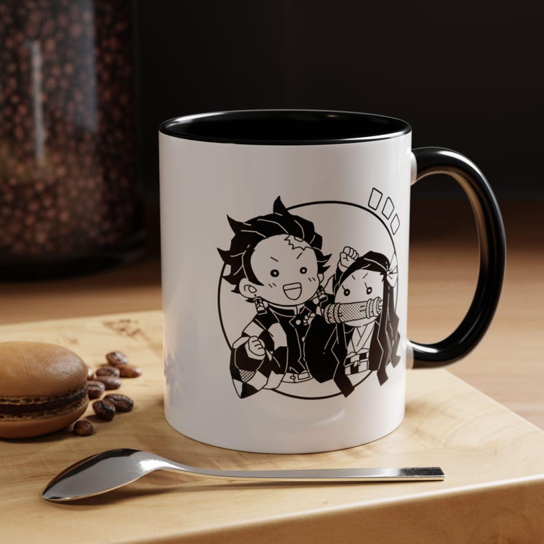 Chibi Nezuko and Tanjiro Siblings Mug Cute Demon Slayer Duo Ceramic ...