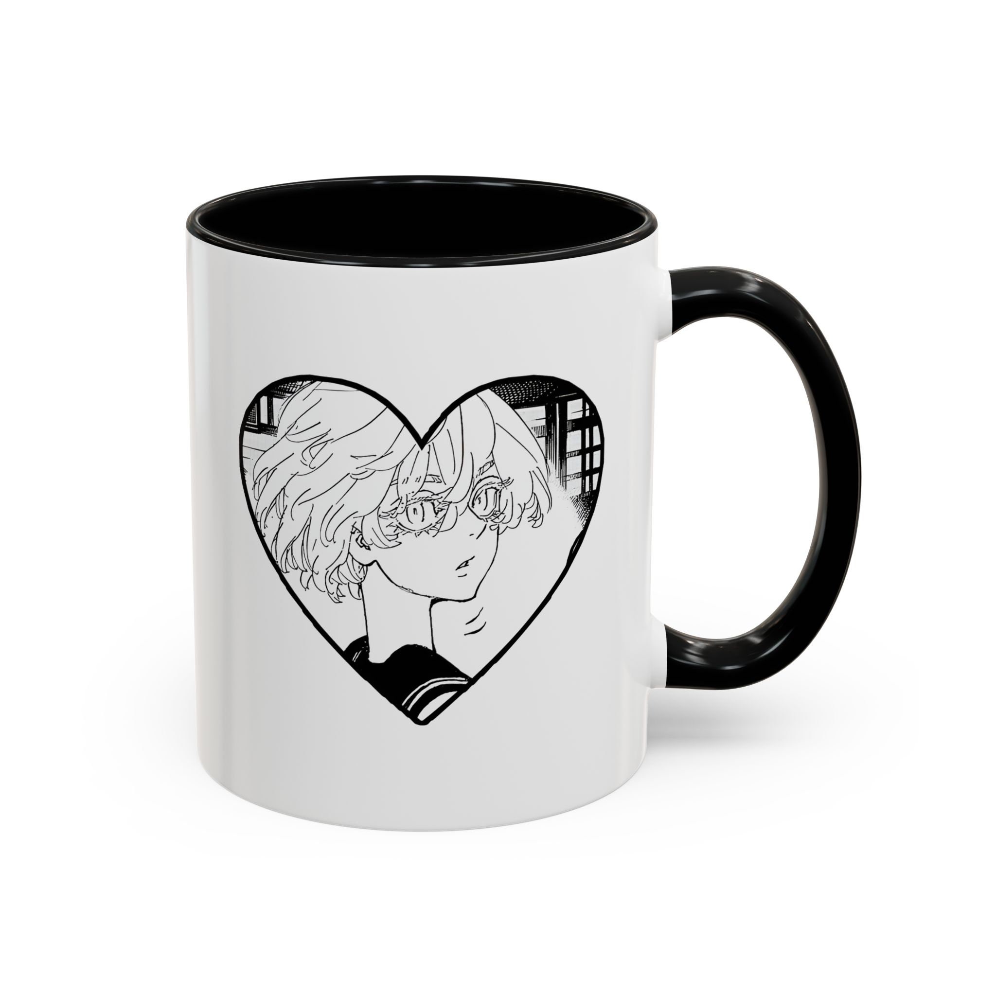 Senju Heart Mug Tokyo Revengers Anime Coffee Cup Unique Black & White ...