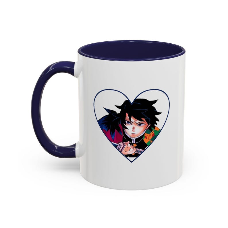 Giyu Tomioka Demon Slayer Heart Mug Unique Anime Gift High-quality ...