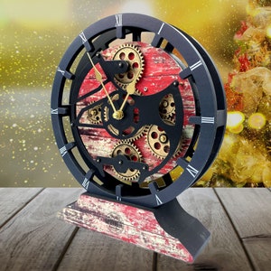 Desk Clock 10 Inches With Real Moving Gear Convertible Into - Etsy