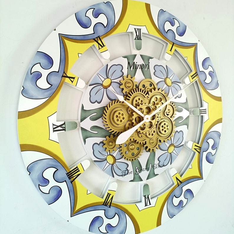 Italy Line Wall Clock 36 Inch Round MINORI - Etsy