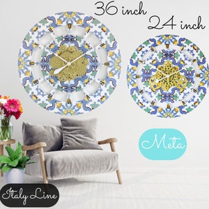 Italy Line Wall Clock 36 Inch Round META - Etsy