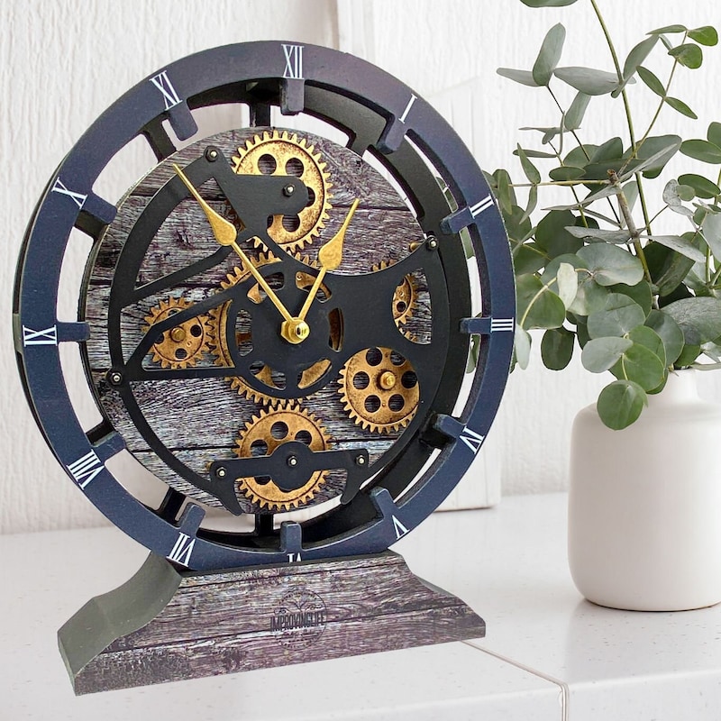 Wooden Gear Clock Kit - Etsy