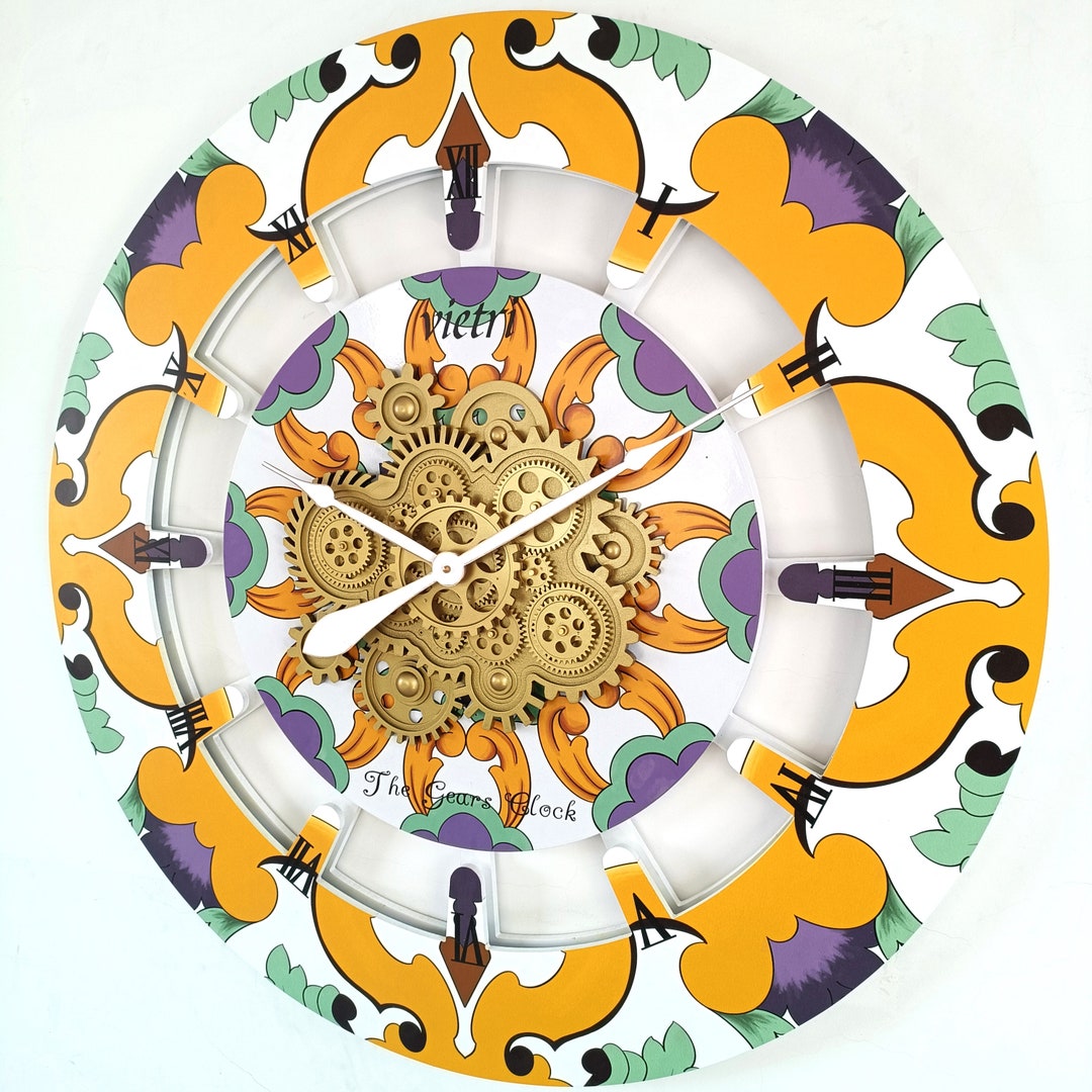 Italy Line Wall Clock 36 Inch Round VIETRI - Etsy