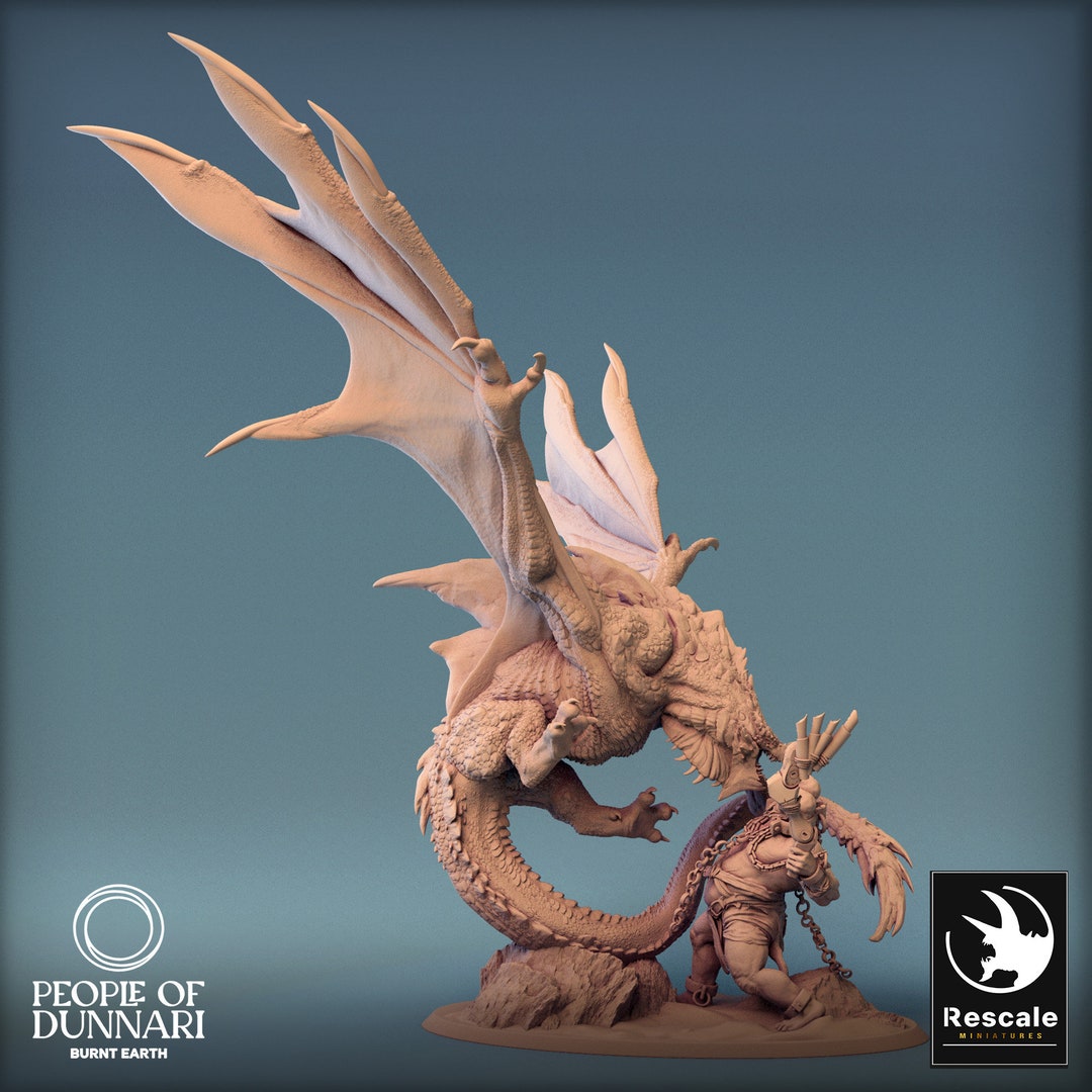 Dunnari Sand Wyvern Attack | Rescale Miniatures | RPG Boardgames ...