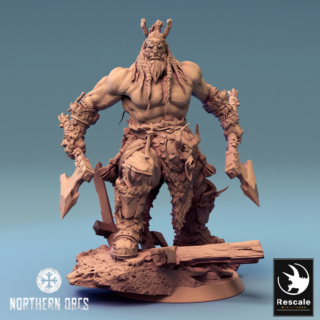 Northern Orcs Azhrog | Rescale Miniatures | Compatible With D&d/aos ...