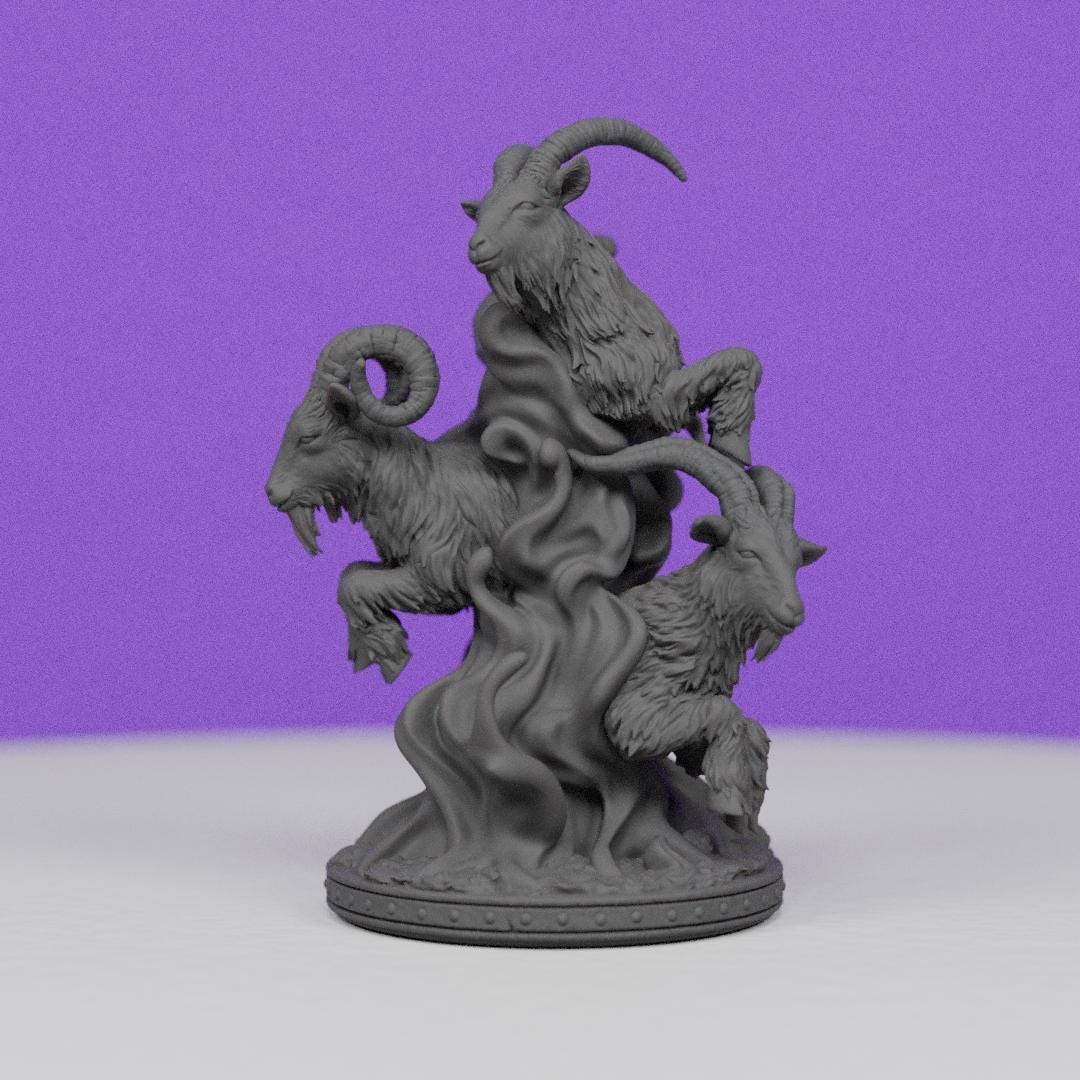 Wizards Familiar Ivory Goats | Primal Collectibles | RPG Boardgames ...