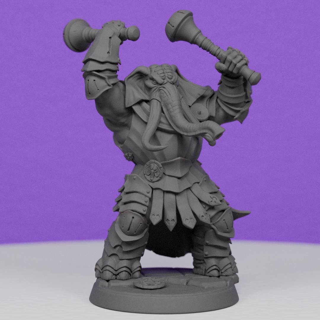 Ivory Sentinel With Dual Maces Artisan Guild Miniatures Compatible With ...