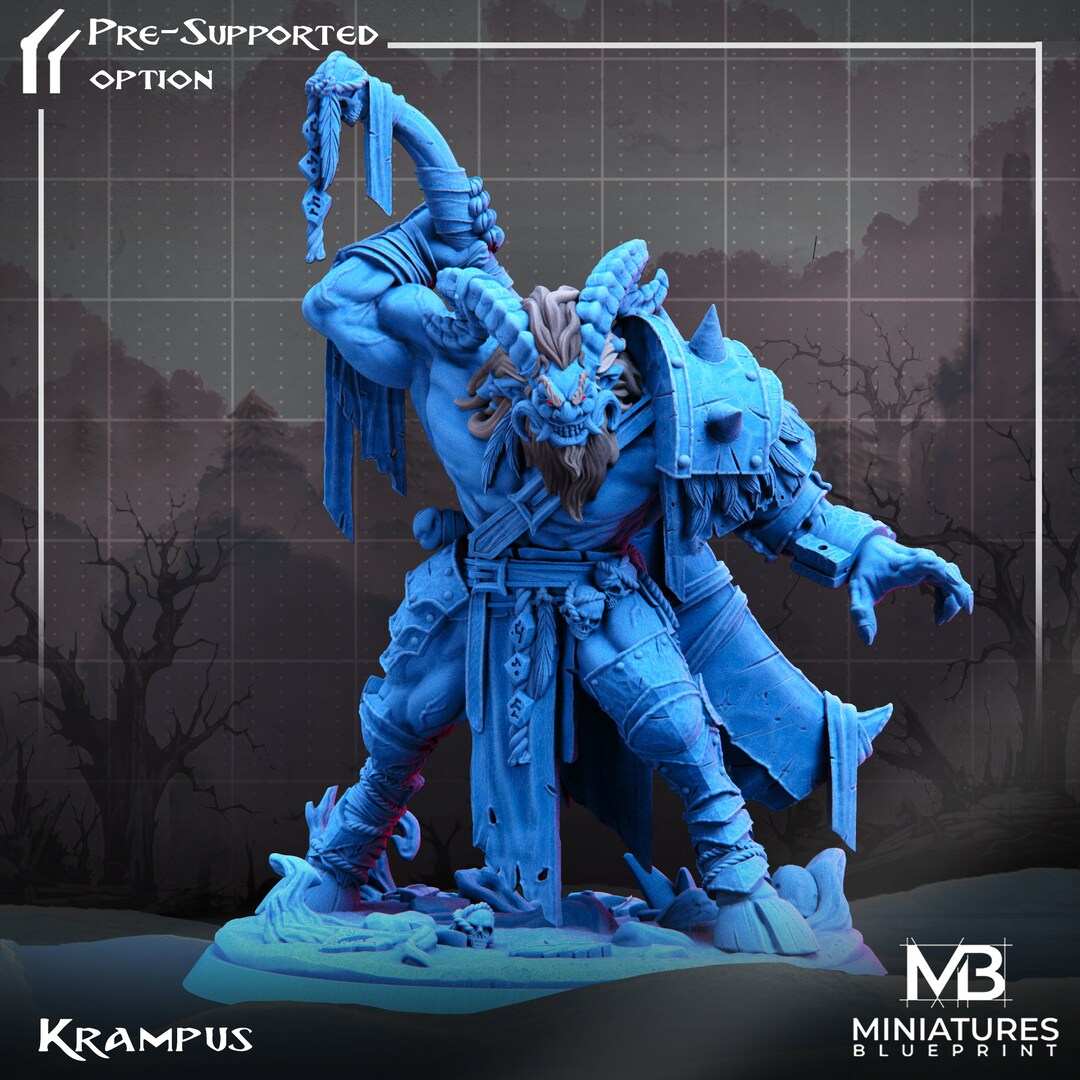 Krampus Christmas Demon Miniatures Blueprint Compatible With D&d/aos ...