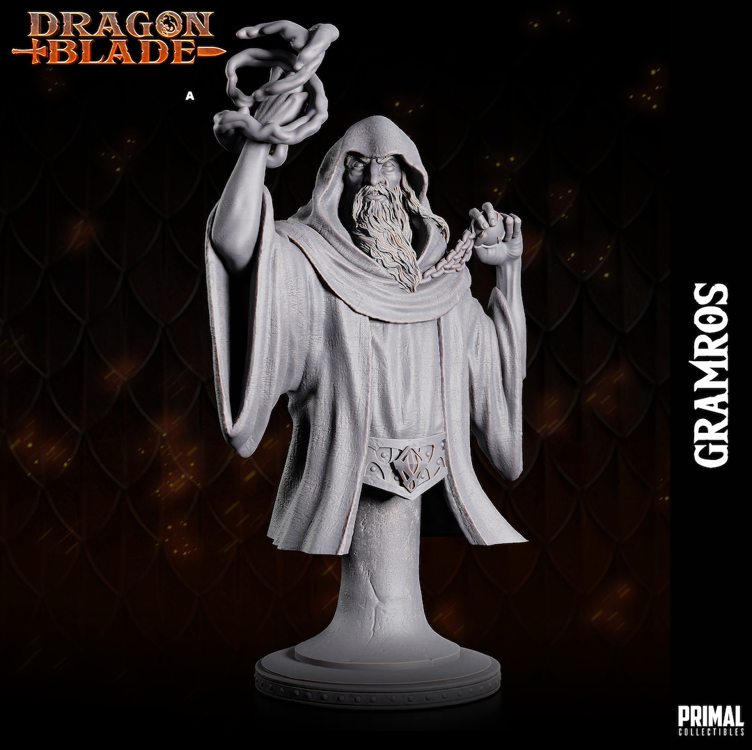 Dark Wizard Gramros Bust Primal Collectibles Compatible With D&d/aos ...