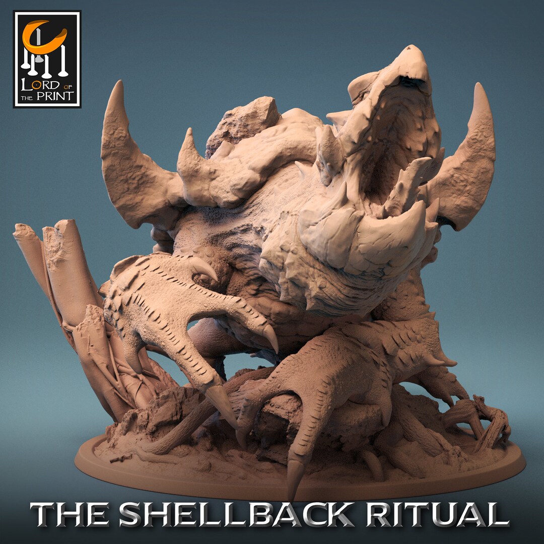 Shellback Dragon Turtle | Rescale Miniatures | Compatible With D&d/aos ...