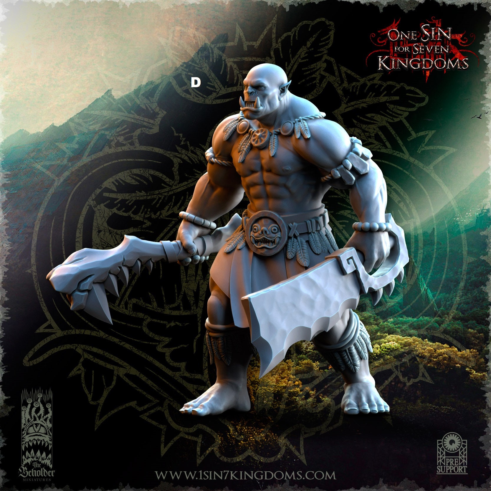 Savage Orc Dual Cleaver the Beholder Miniatures Compatible - Etsy