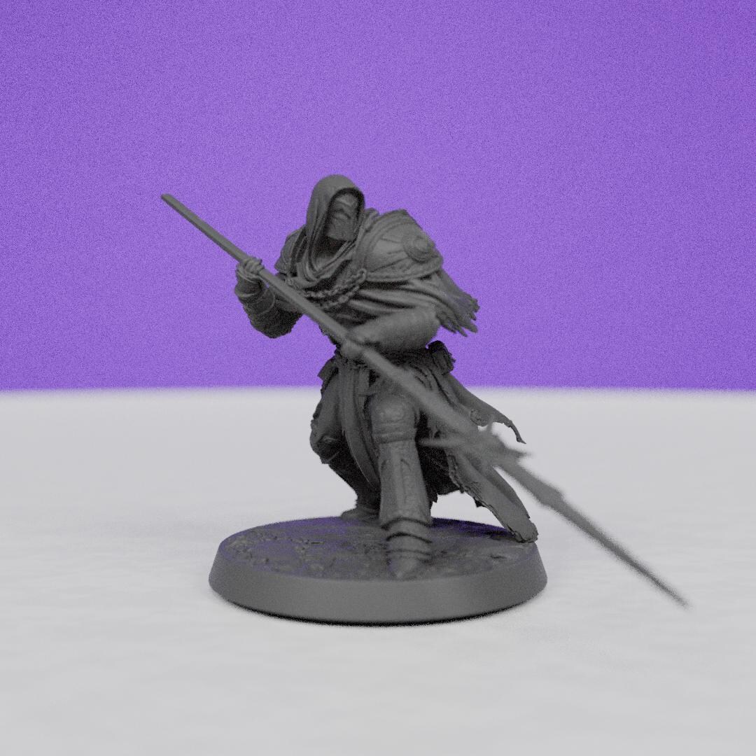 Silent Sentinel Spear Guard | Rescale Miniatures | RPG Boardgames ...