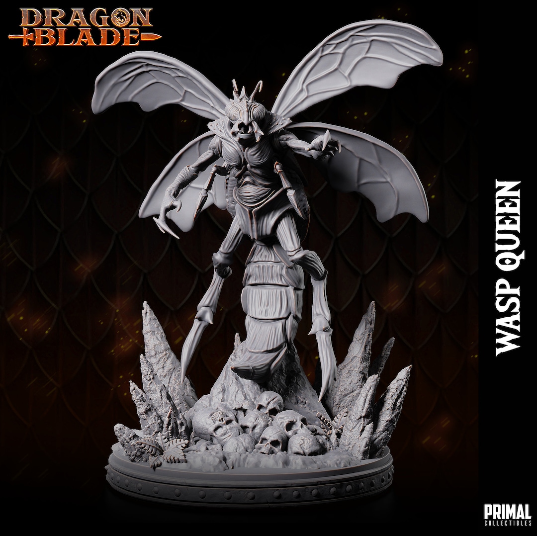 Giant Queen Wasp Miniature | Primal Collectibles | Compatible With D&d ...
