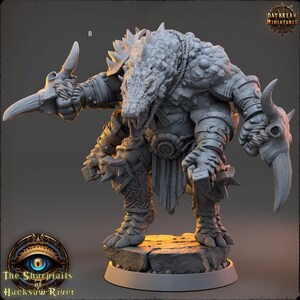 Crocodilian | Brutes | Daybreak Miniatures | Compatible With D&D/AOS ...
