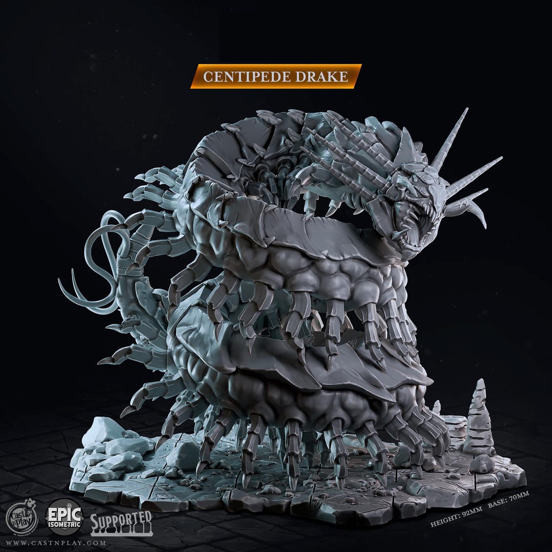 Giant Centipede Drake | Castnplay | Compatible With D&d/aos | Fantasy ...