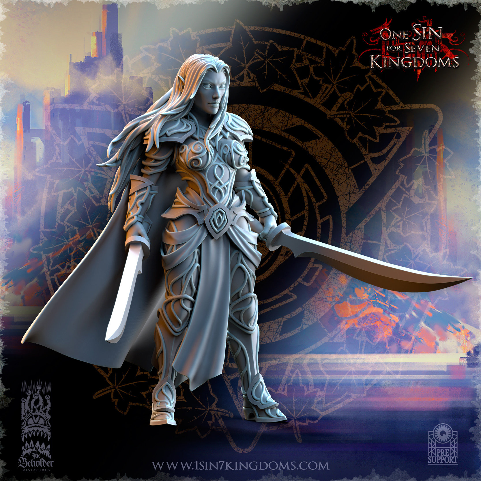 Female High Elf Captain | the Beholder Miniatures | RPG Boardgames ...