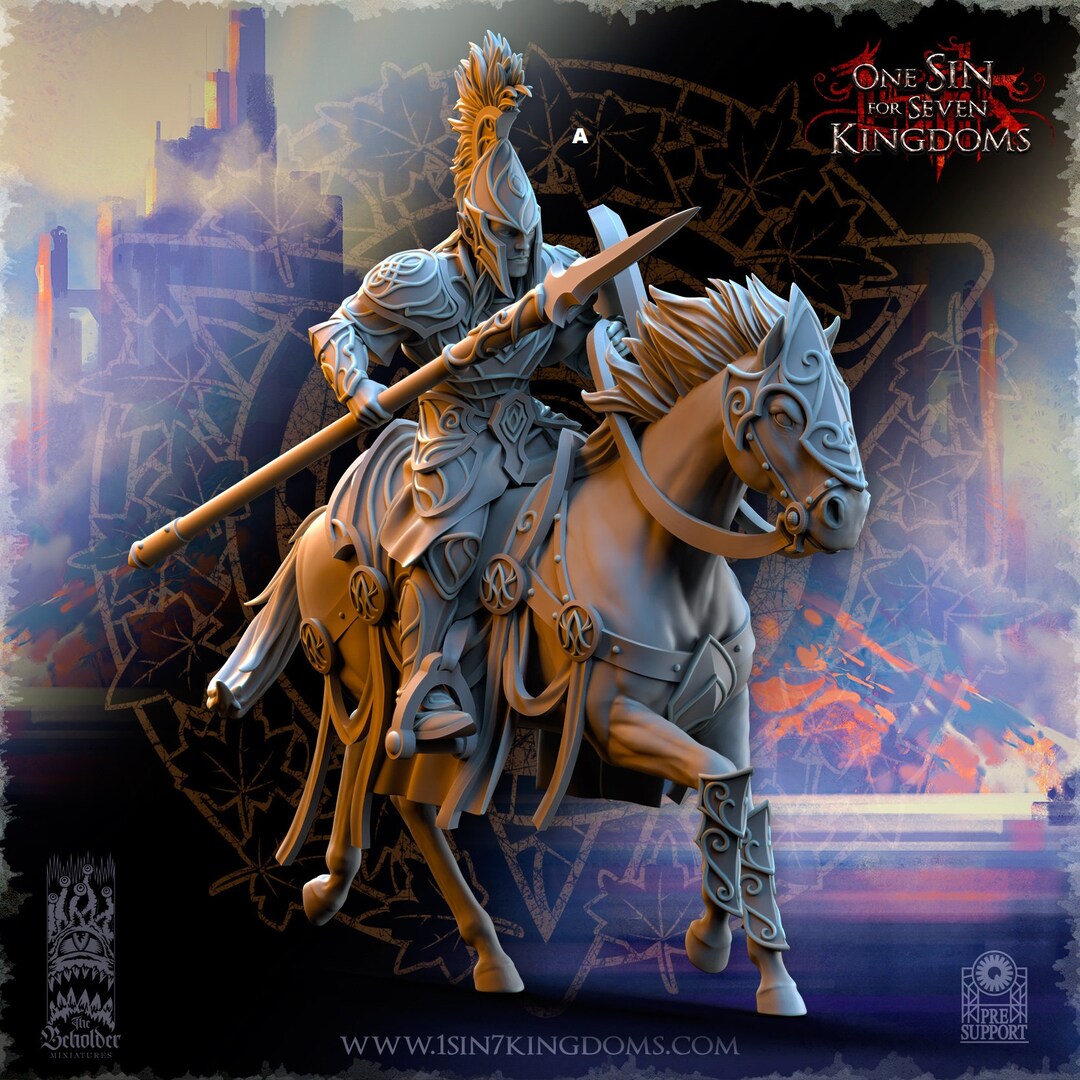 Silvermoor Elf Cavalry Spears the Beholder Miniatures - Etsy