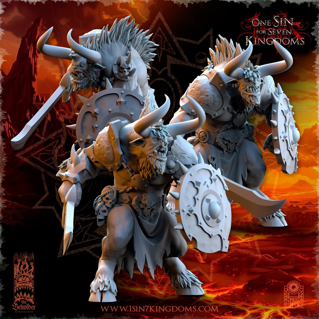 Realms of Mayhem Minotaur's With Sword and Shield | the Beholder ...