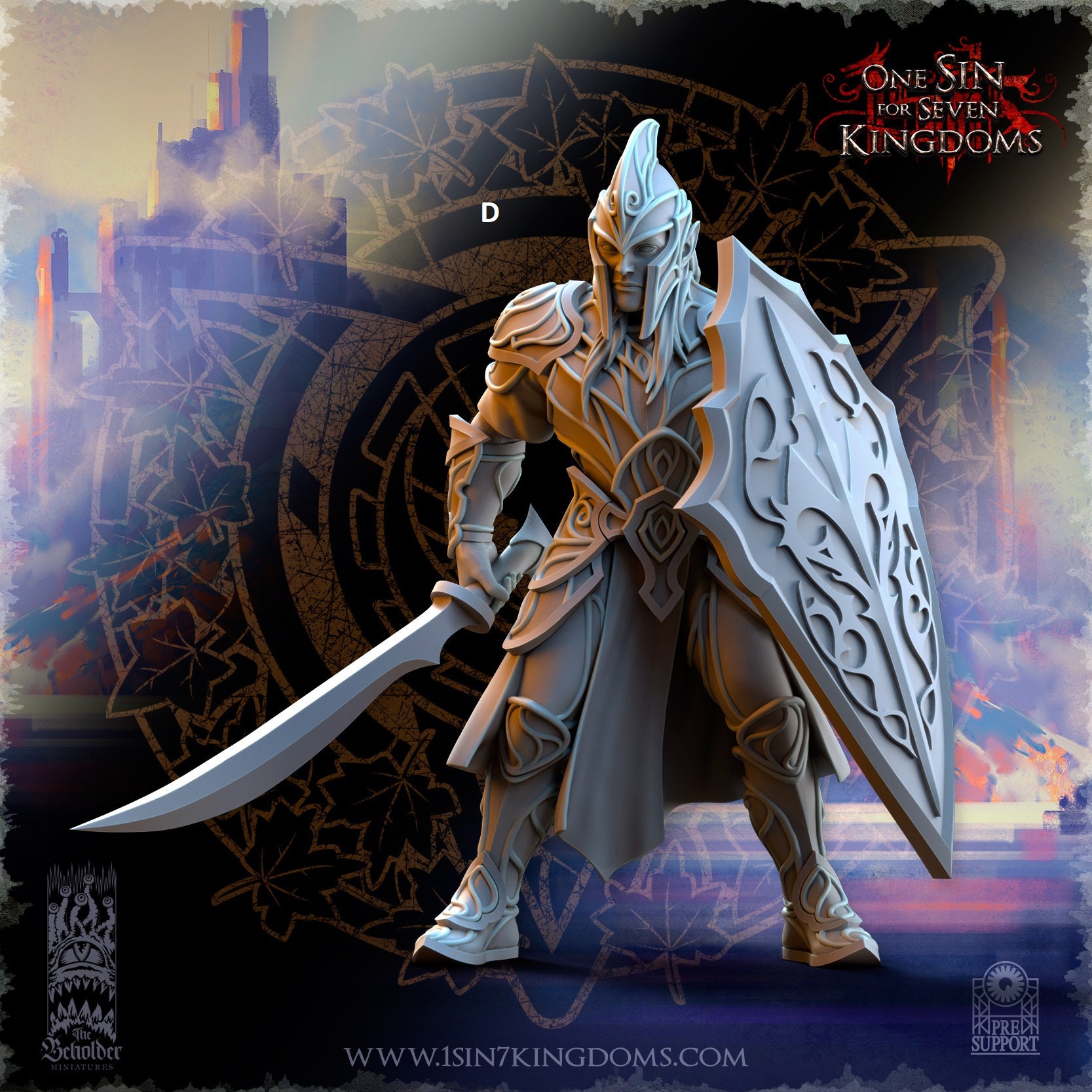 High Elf Sword and Shield | the Beholder Miniatures | RPG Boardgames ...
