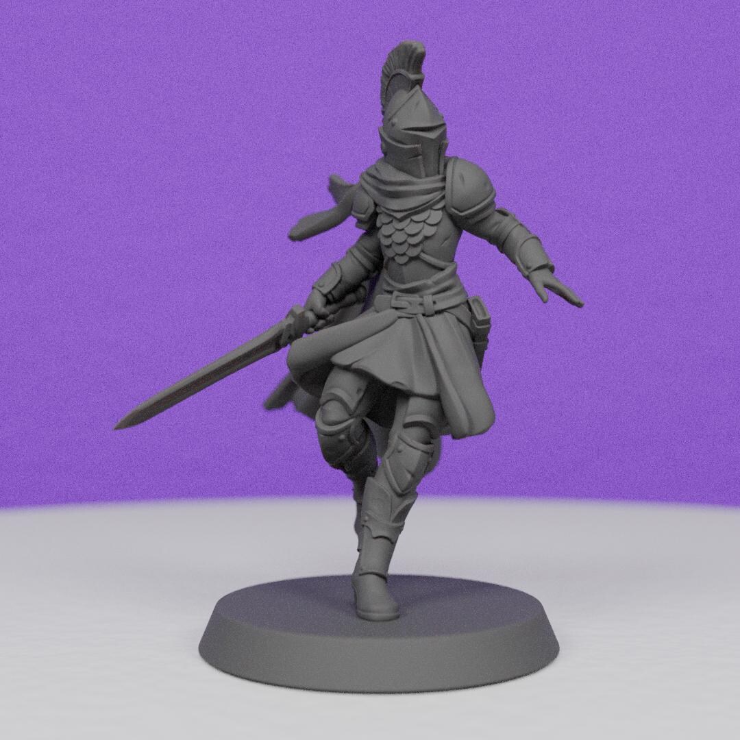 Female Knight Full Armor | Galaad Miniatures | Compatible With D&d/aos ...